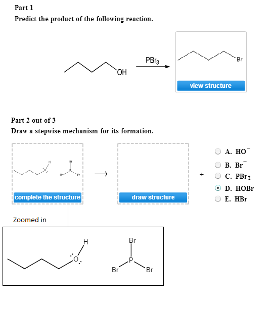 Solved Part 1 Predict the product of the following reaction. | Chegg.com Solved Part 1 Predict the product of the following reaction. | Chegg.com