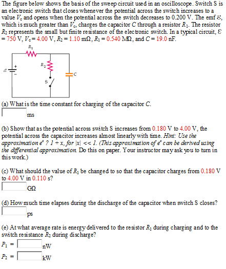The figure below shows the basis of the sweep circuit | Chegg.com