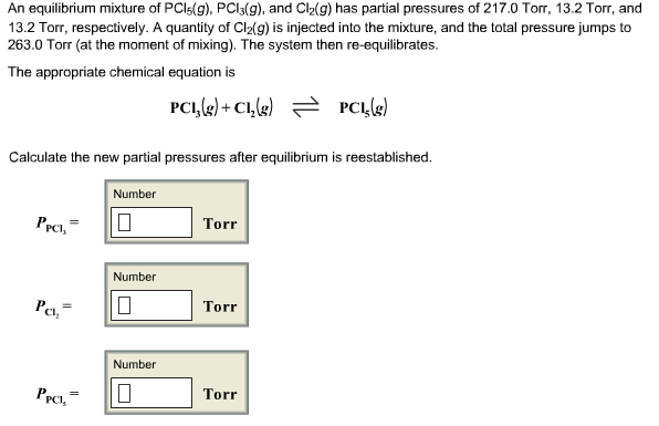Solved An equilibrium mixture of PCls(g), PCls(g), and | Chegg.com