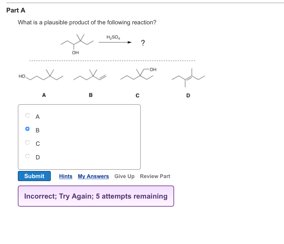 Solved Part A Which sequence of reactions could plausibly | Chegg.com
