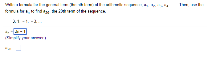 Solved Write a formula for the general term (the nth term) | Chegg.com