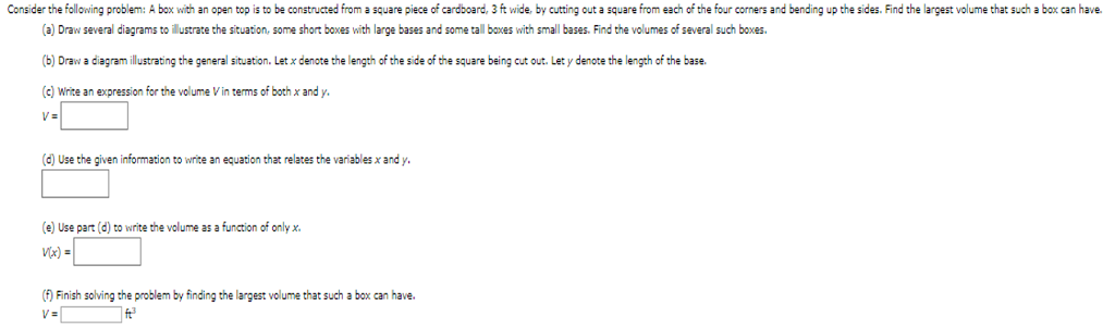 Solved Consider the following problem: A box with an open | Chegg.com