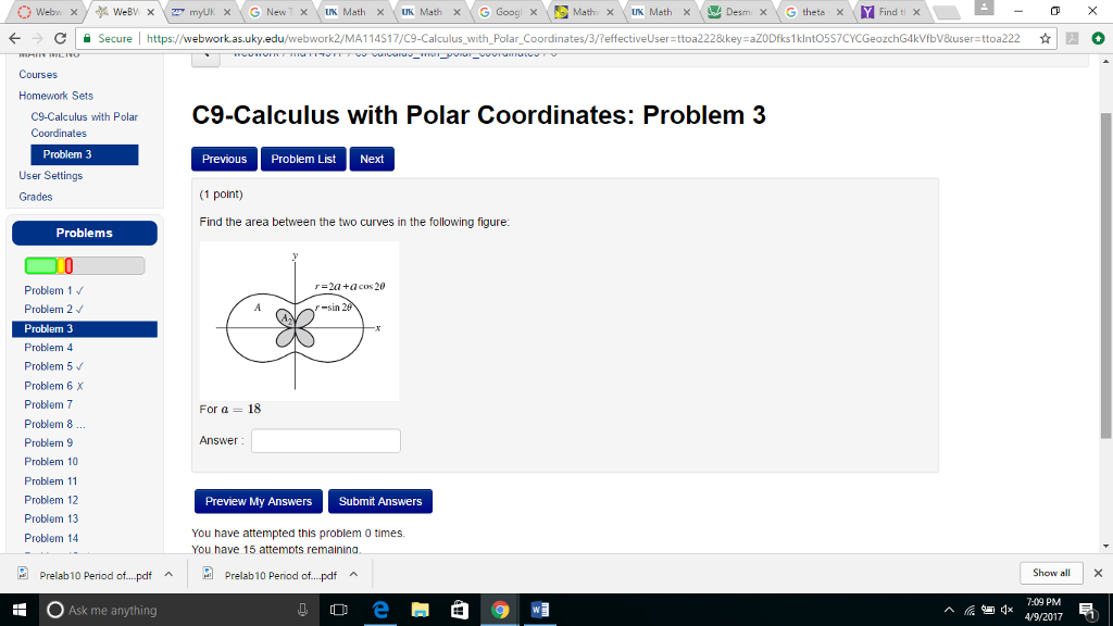 Solved C Secure l h ps://webwork as.uky.edu with Polar | Chegg.com