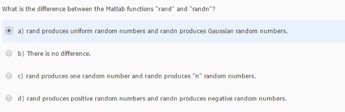 Solved What Is The Difference Between The Matlab Functions