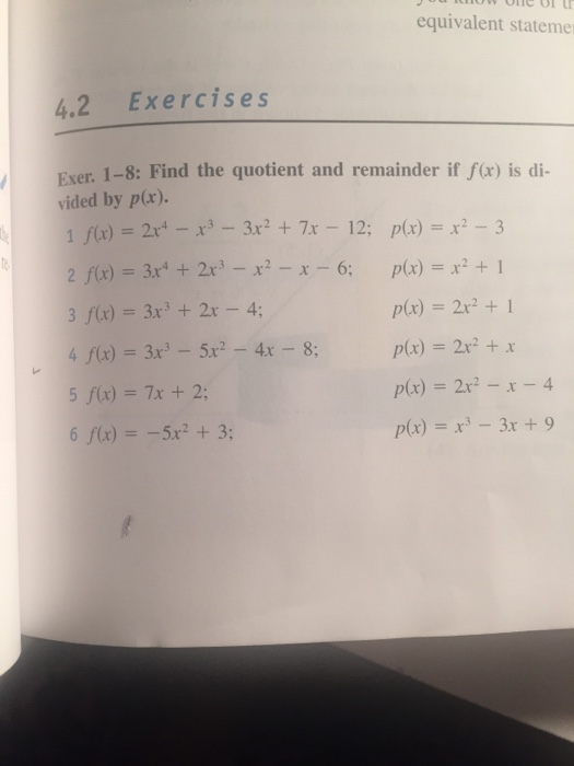 Solved Find the quotient and remainder if f(x) is divided by | Chegg.com