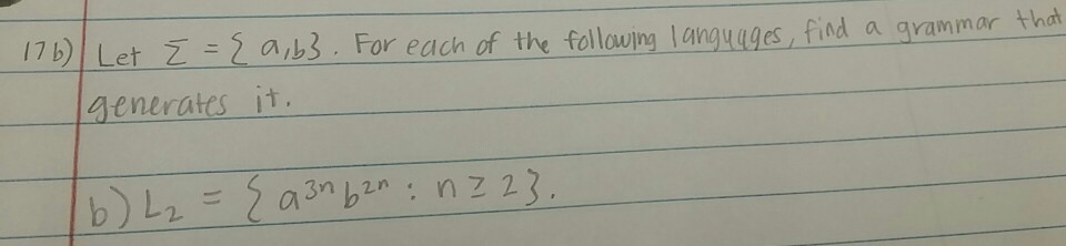 Solved Let sigma = {a, b}. For each of the following | Chegg.com