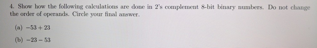 Solved Show how the following calculations are done in 2 s | Chegg.com