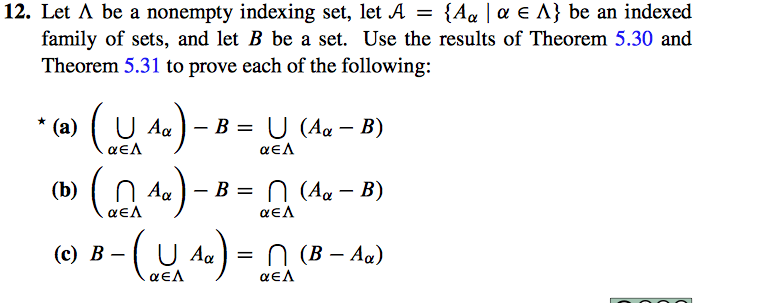 Solved Let for all be a nonempty indexing set, let | Chegg.com
