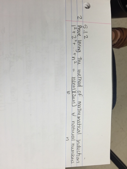 Solved Prove using the method of mathematical induction 1^2 | Chegg.com