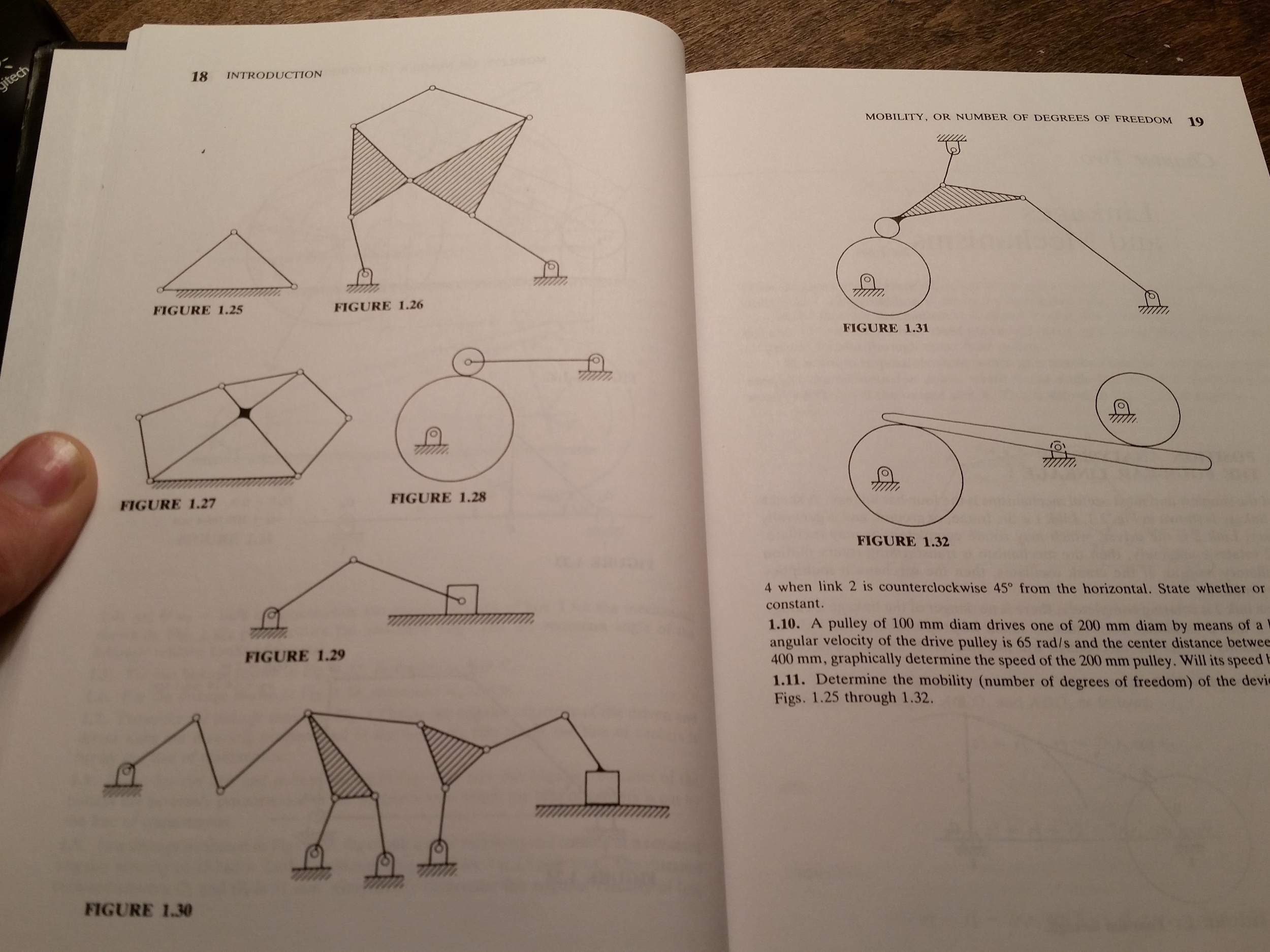 Solved 1.11 Determine the mobility (number of degrees of | Chegg.com