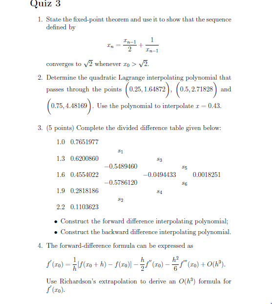 Solved State the fixed-point theorem and use it to show that | Chegg.com