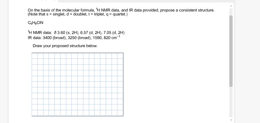 Solved On the basis of the molecular formula, ^1H NMR data, | Chegg.com