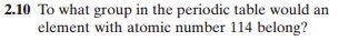 Solved To what group in the periodic table would an element | Chegg.com