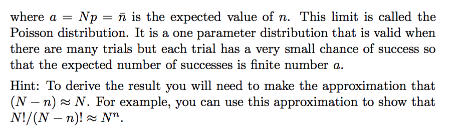 Solved Derive the Poisson Distribution The Poisson | Chegg.com