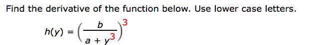 Solved Find The Derivative Of The Function Below Use Lower