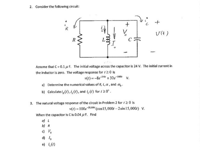 Solved Electric networks, capacitance and inductance. Only | Chegg.com