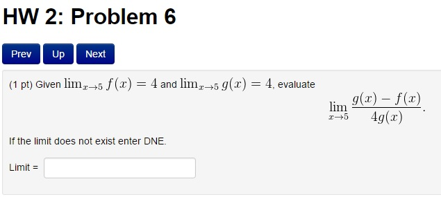Solved Given lim_x rightarrow 5 f(x) = 4 and lim_x | Chegg.com