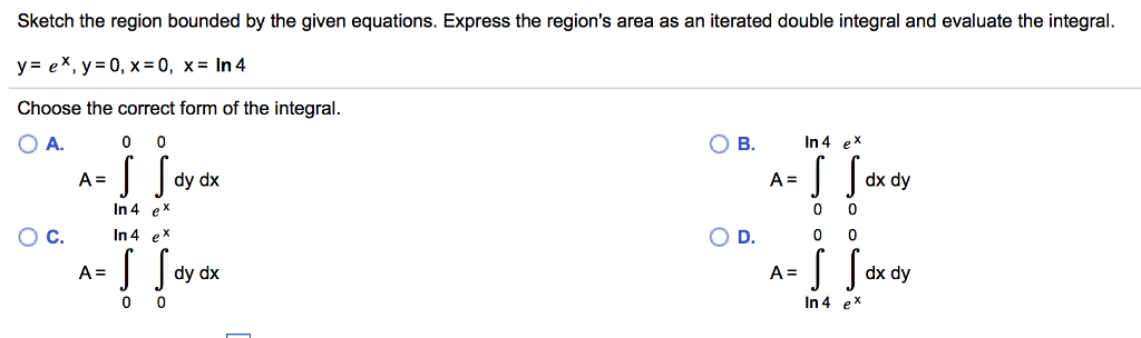 Solved Sketch the region bounded by the given equations. | Chegg.com