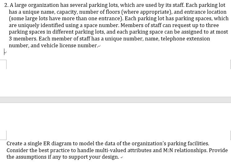 (Solved) : 2 Large Organization Several Parking Lots Used Staff Parking ...