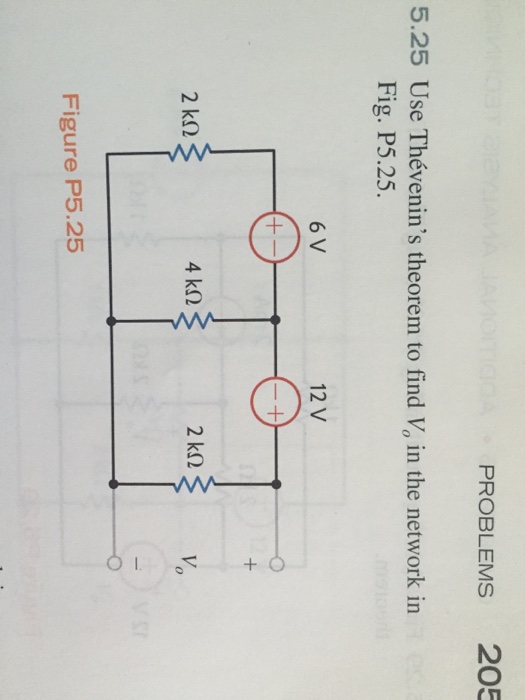 Solved Use Thevenin's theorem to find V_0 in the network in | Chegg.com