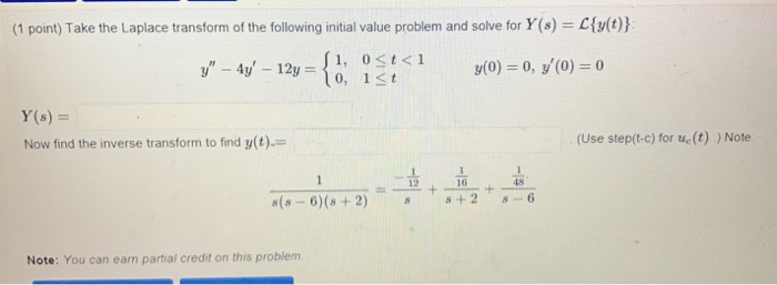 Solved Take the Laplace transform of the following initial | Chegg.com