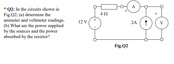 Solved In the circuits shown in Fig.Q2, (a) determine the | Chegg.com