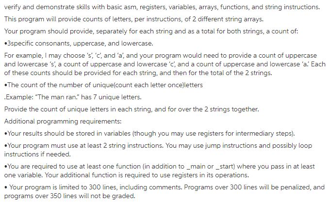 Solved Assembly Language The Program Should Be On Gnu