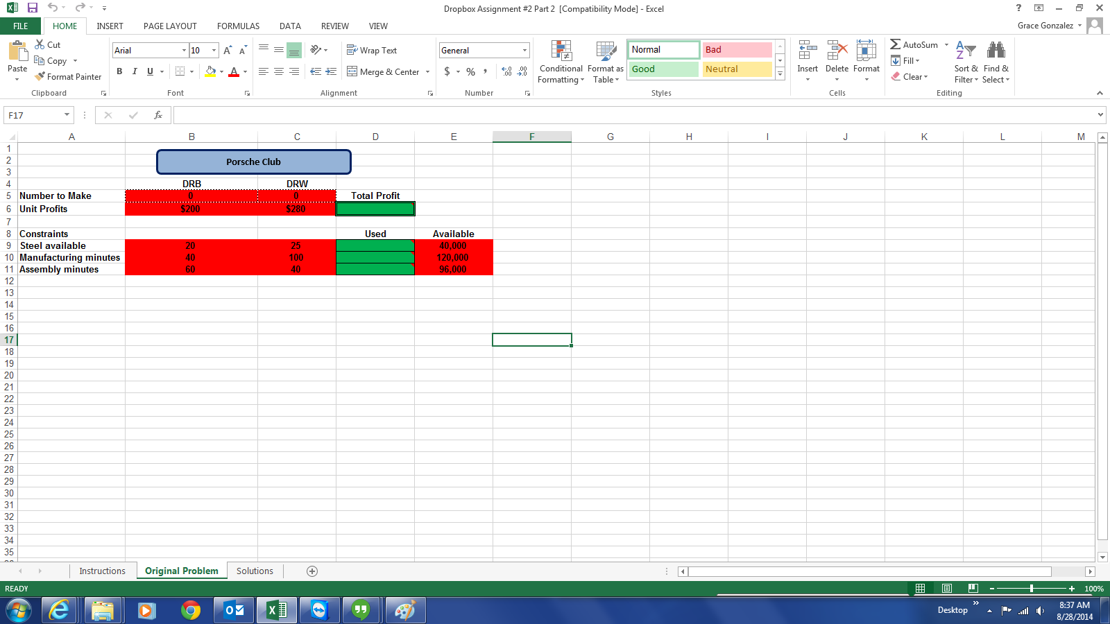 Solved First requirement is to fill in the formulas in the | Chegg.com