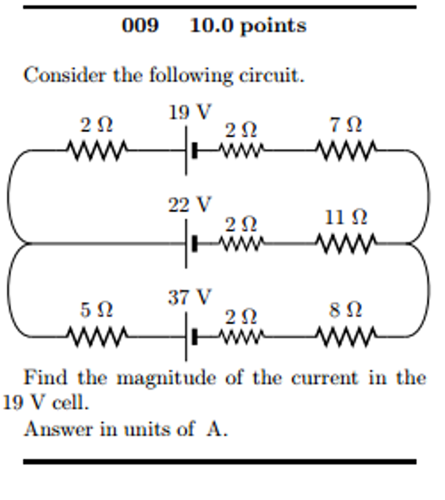 Solved Consider the following circuit. Find the magnitude | Chegg.com