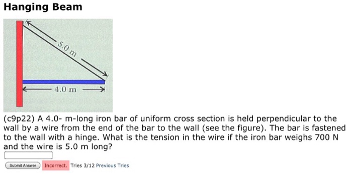 Solved A 4.0- m-long iron bar of uniform cross section is | Chegg.com