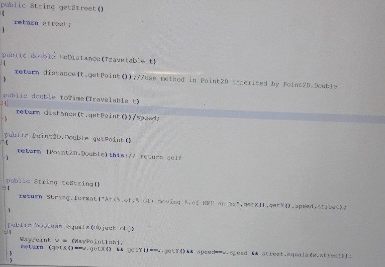 We have already created the Waypoint class and the | Chegg.com