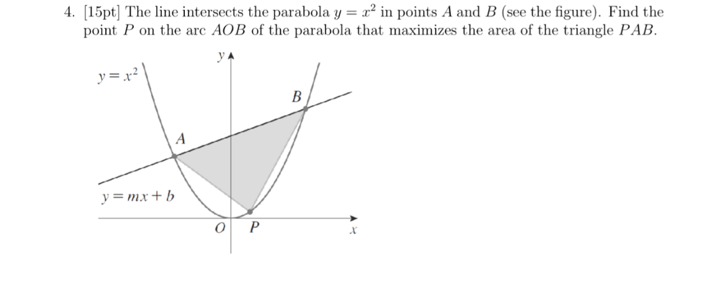 Solved 4. [15pt] The line intersects the parabola y 2 in | Chegg.com