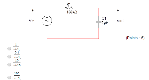 Solved An RC circuit is shown below. The transfer function | Chegg.com