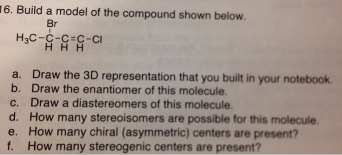 Solved build a model of the compound shown and answer the | Chegg.com