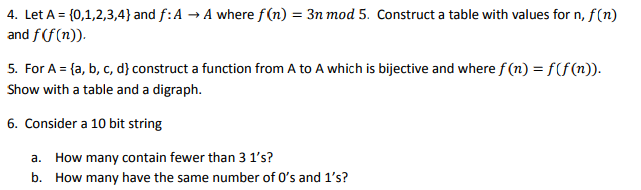 Solved Let A = {0, 1, 2, 3, 4} and f: A rightarrow A where | Chegg.com