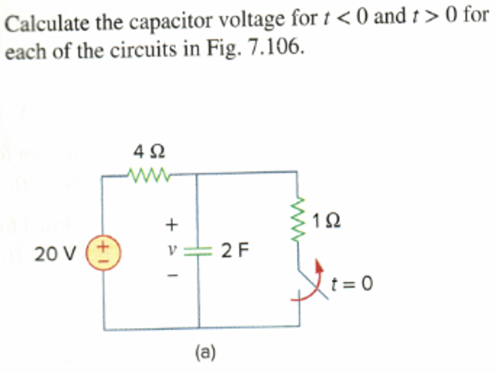 Solved Calculate capacitor voltage. There is a solution but | Chegg.com