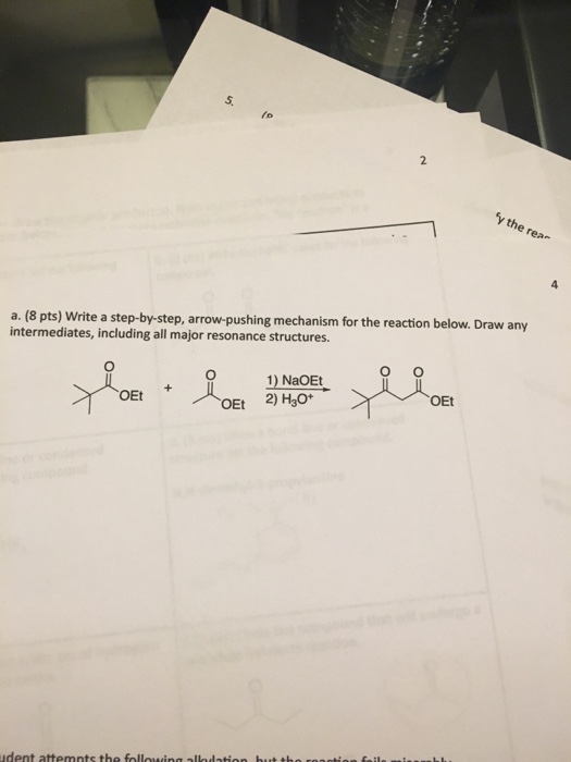 Solved Write a step-by-step, arrow-pushing mechanism for the | Chegg.com