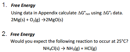 Solved Using data in Appendix calculate Delta G degree TM | Chegg.com