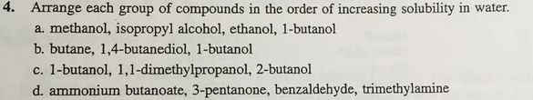 Solved Arrange each group of compounds in the order of | Chegg.com