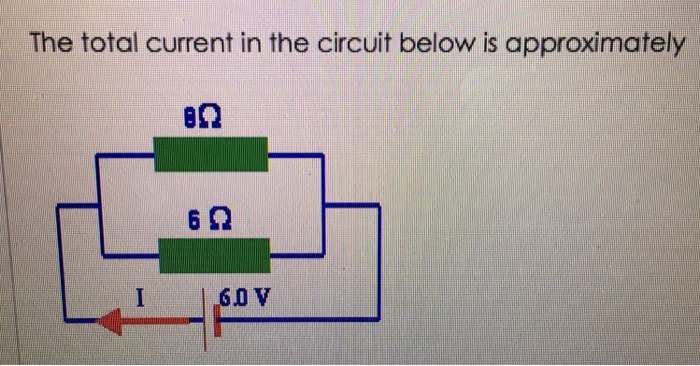 Solved The total current in the circuit below is | Chegg.com