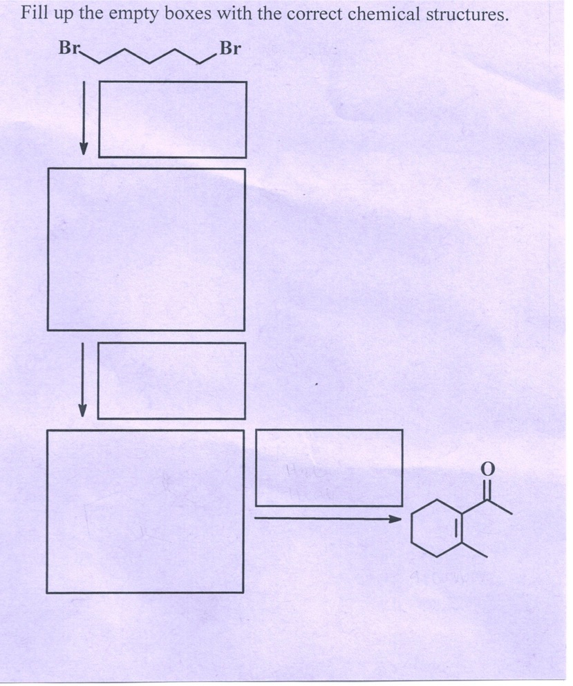 Solved Fill up the empty boxes with the correct chemical | Chegg.com