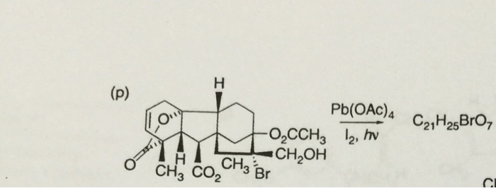 Solved Ow O、 21 257 O2CCH3 2, hv CH CH2OH CH3 Br HCH O CH3 | Chegg.com