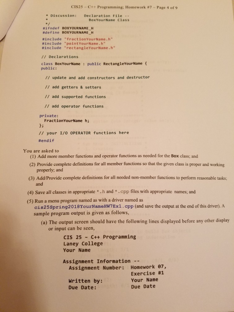 CIS25-C++ Programming; Homework #7 _ Page 1 of 9 | Chegg.com