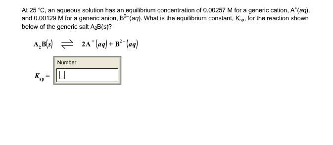 Solved At 25 °C, an aqueous solution has an equilibrium | Chegg.com