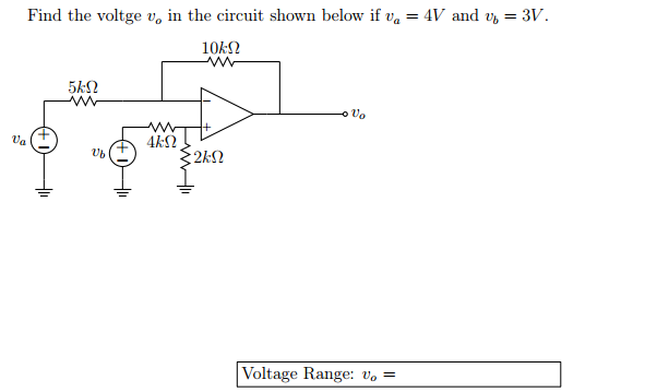 Solved: Find The Voltage V0 In The Circuit Shown Below If ... | Chegg.com