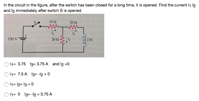 Solved In the circuit in the figure, after the switch has | Chegg.com