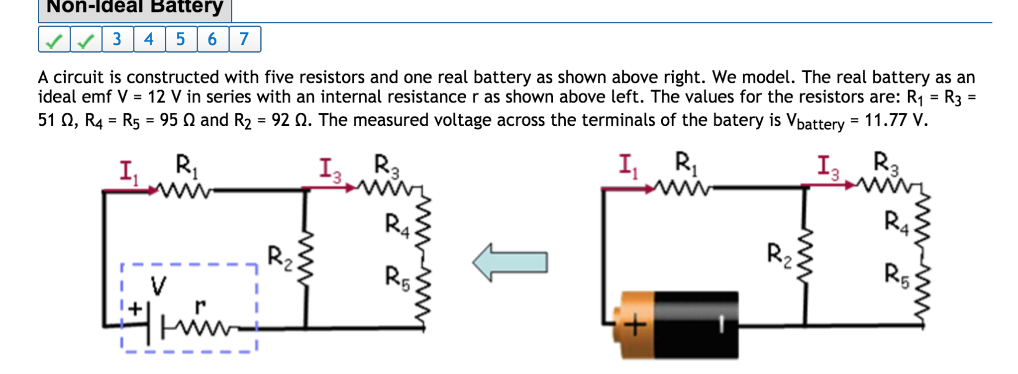 Solved A circuit is constructed with five resistors and one | Chegg.com