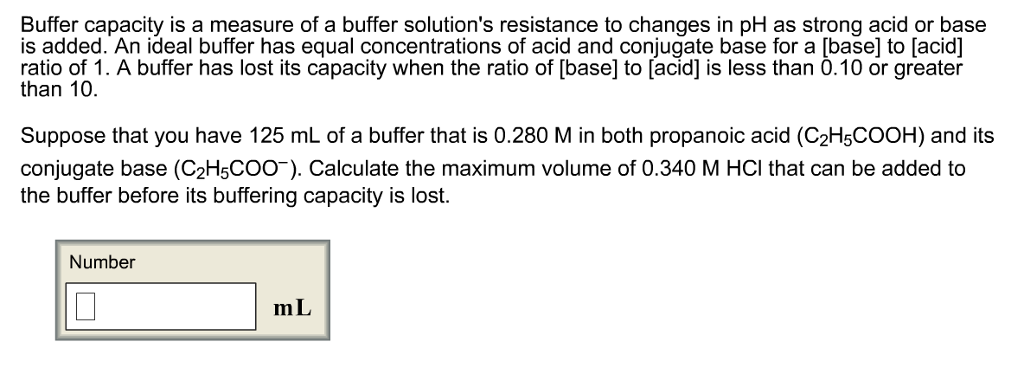 Solved Buffer capacity is a measure of a buffer solution's | Chegg.com