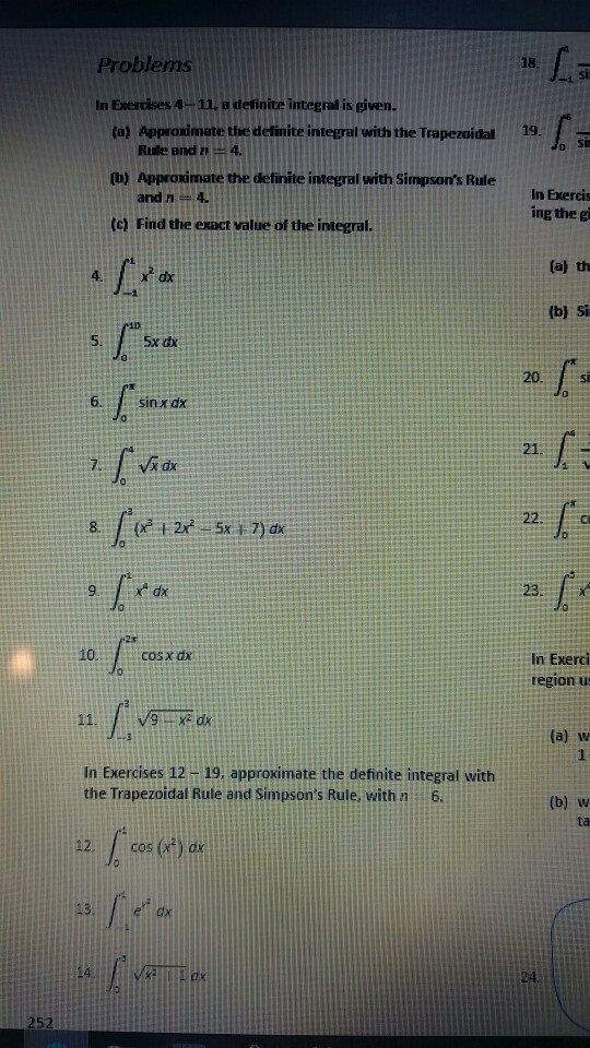 Solved Problems 18 In Exercises 4- 11, a definite integral | Chegg.com