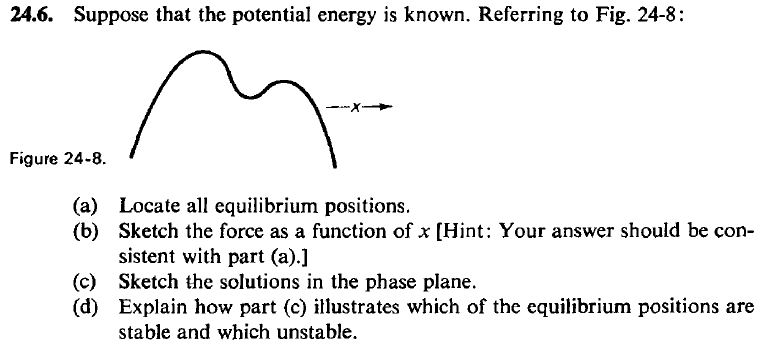 Solved 24.6. Suppose that the potential energy is known. | Chegg.com